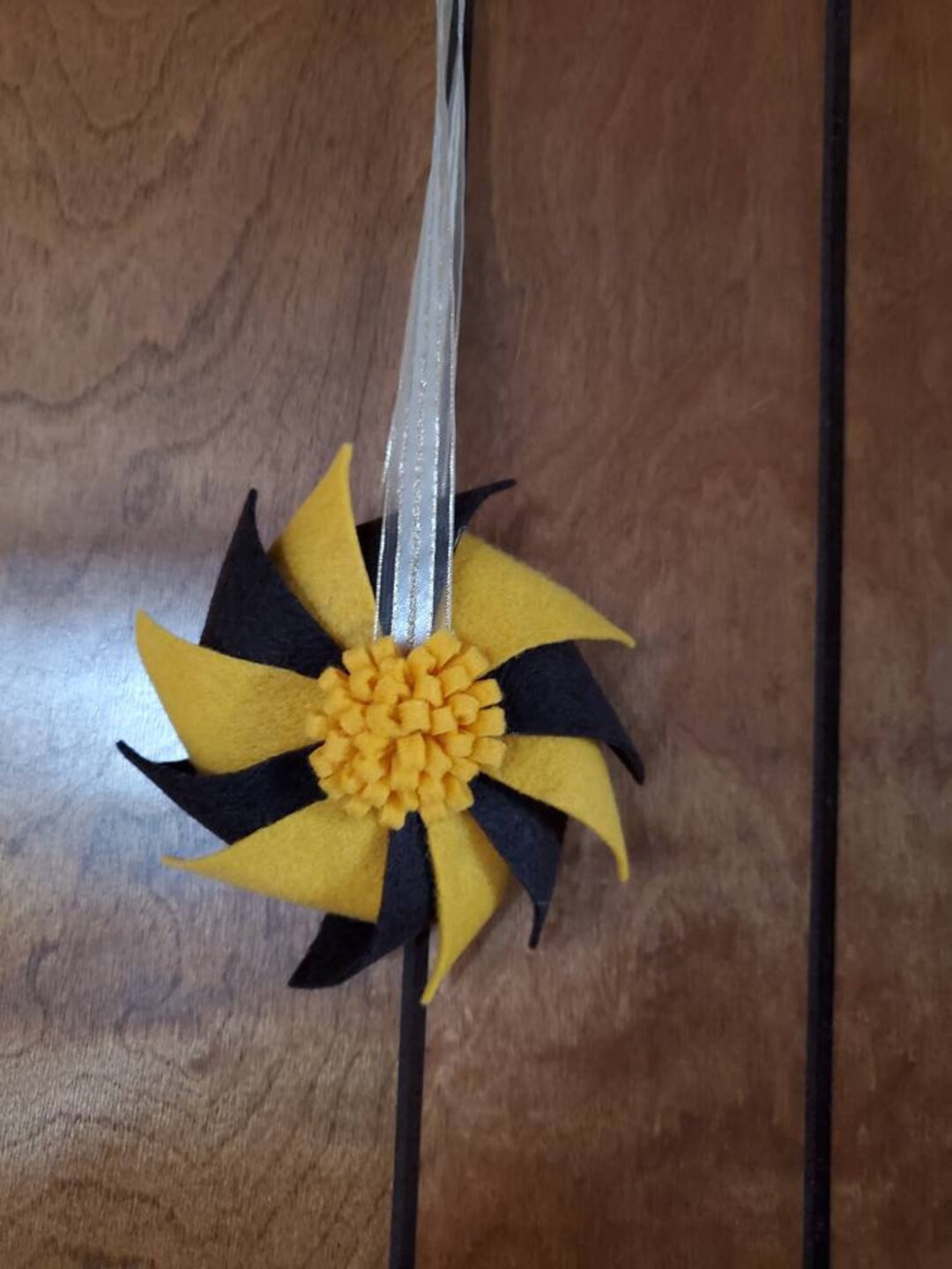 Yellow Brown Pinwheel, Pinwheel Decor, Felt Handmade Door Hanger, Tree ...