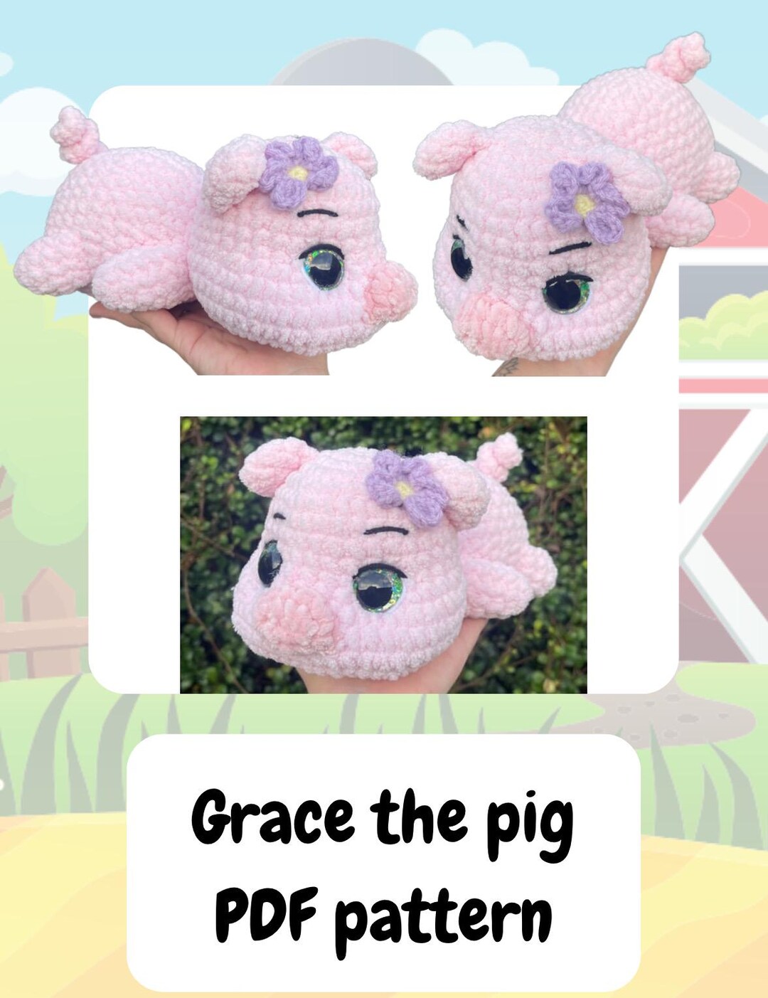 Grace the Pig Crochet Pattern PDF - Etsy