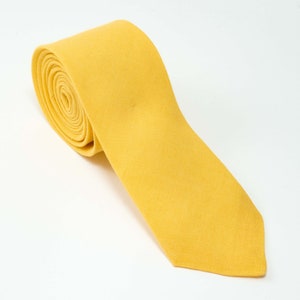 Bright Yellow Necktie / Mens Wedding Necktie / Groomsmen Gift - Etsy