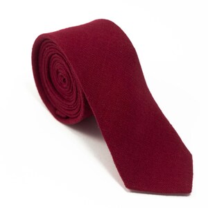 Dark Red Wedding Tie / Perfect Groomsmen Gifts Wedding Tie / Gift for ...