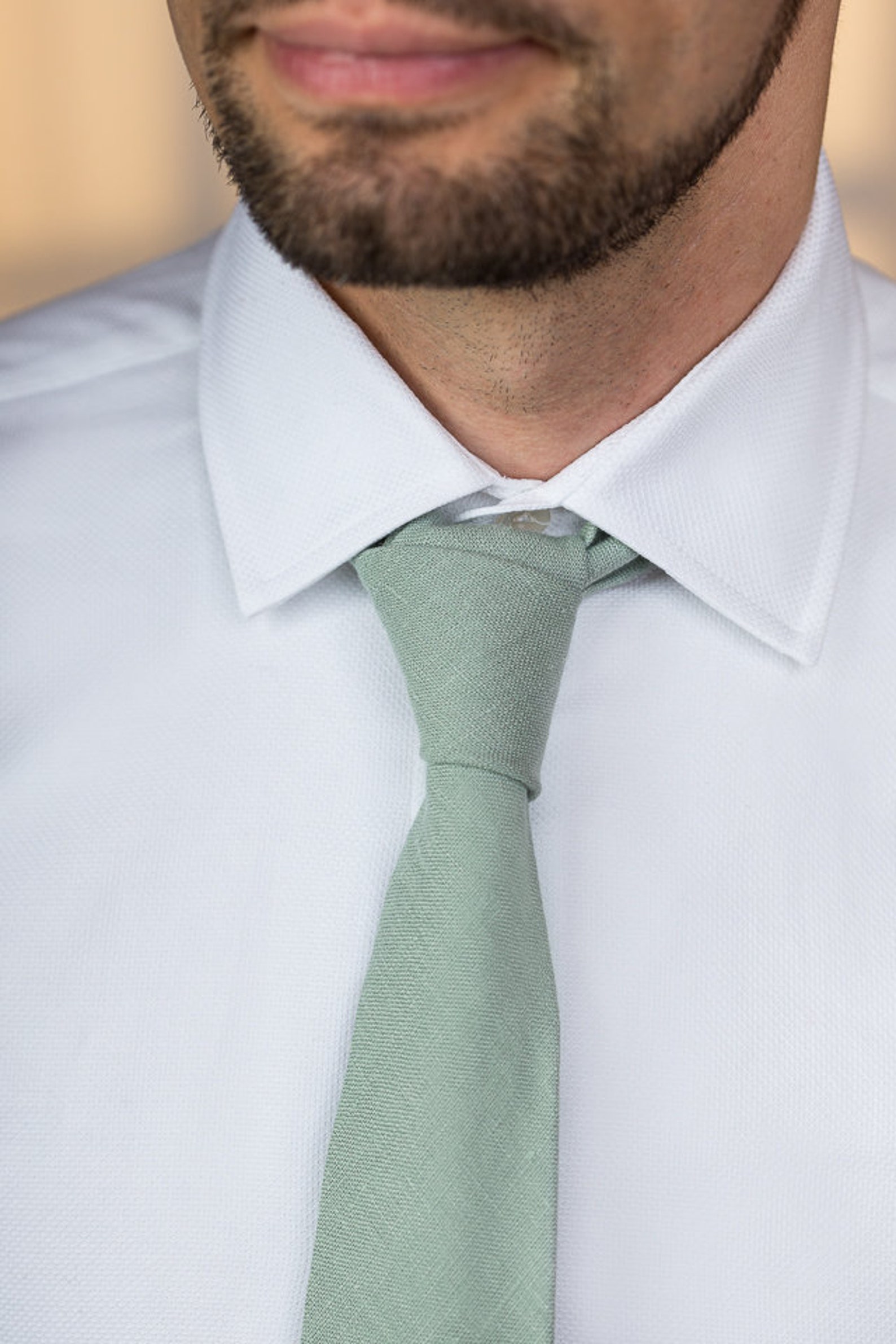 Dusty Sage Green Wedding Necktie / Groomsmen Necktie / - Etsy