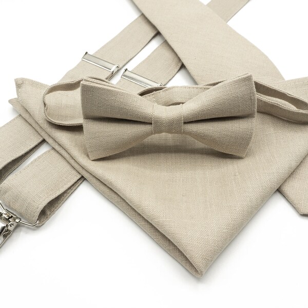 Beige Bow Tie - Etsy