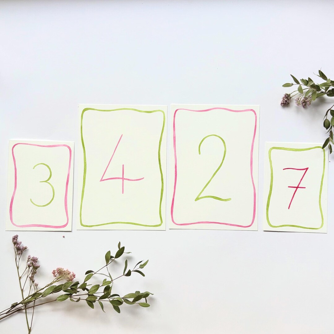 Colourful Hand Painted Table Numbers - for Weddings and Parties - Etsy UK