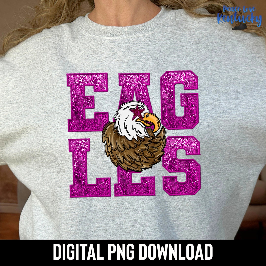 Eagles Sequin Bling Glitter Mascot Game Day Football - Etsy