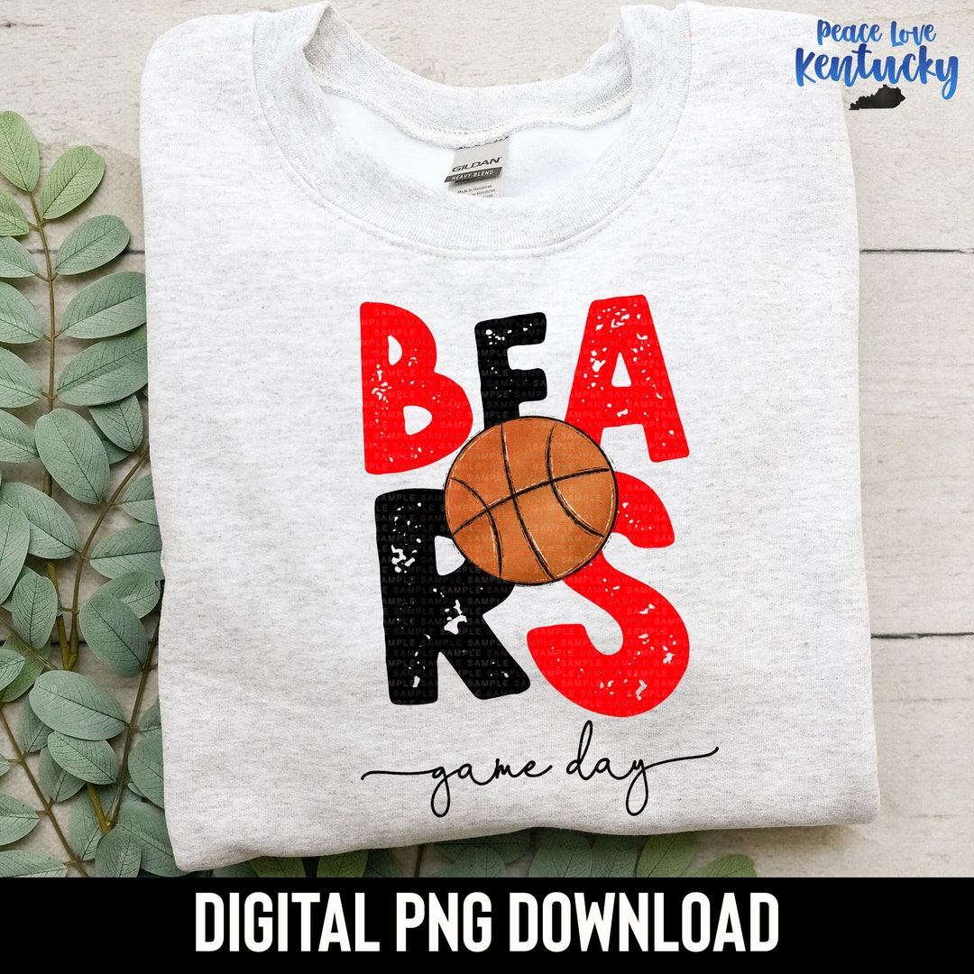 Bears, Basketball, Red and Black, Game Day, School Spirit PNG Design ...