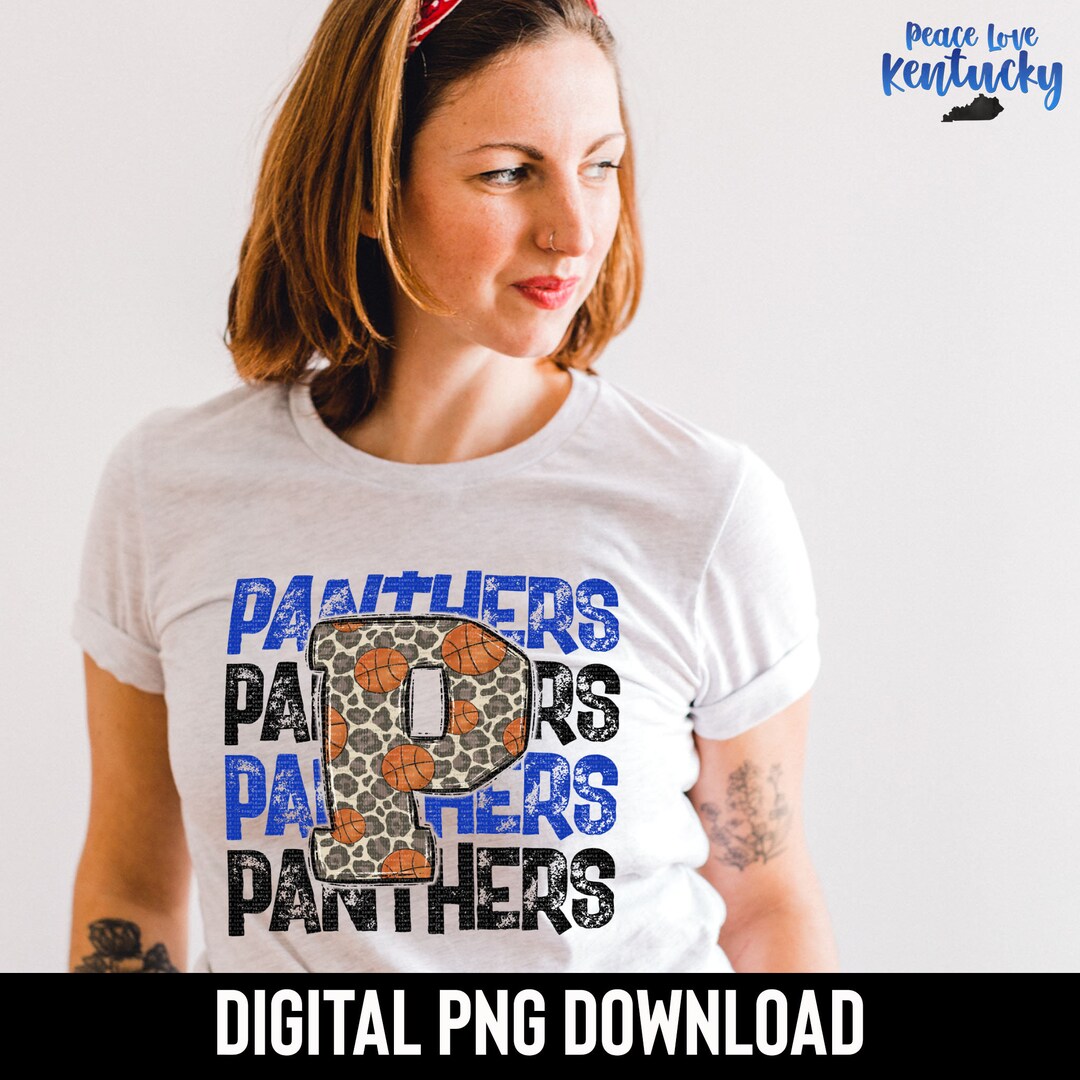 Panthers Basketball Blue and Black Sports Game Day School - Etsy