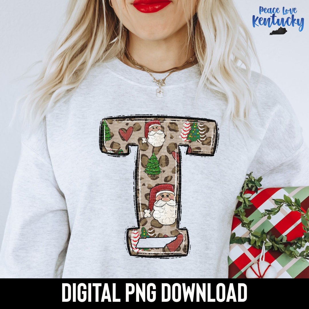 Tennessee, TN, Santa, Christmas, Big T Sublimation PNG Design Digital ...