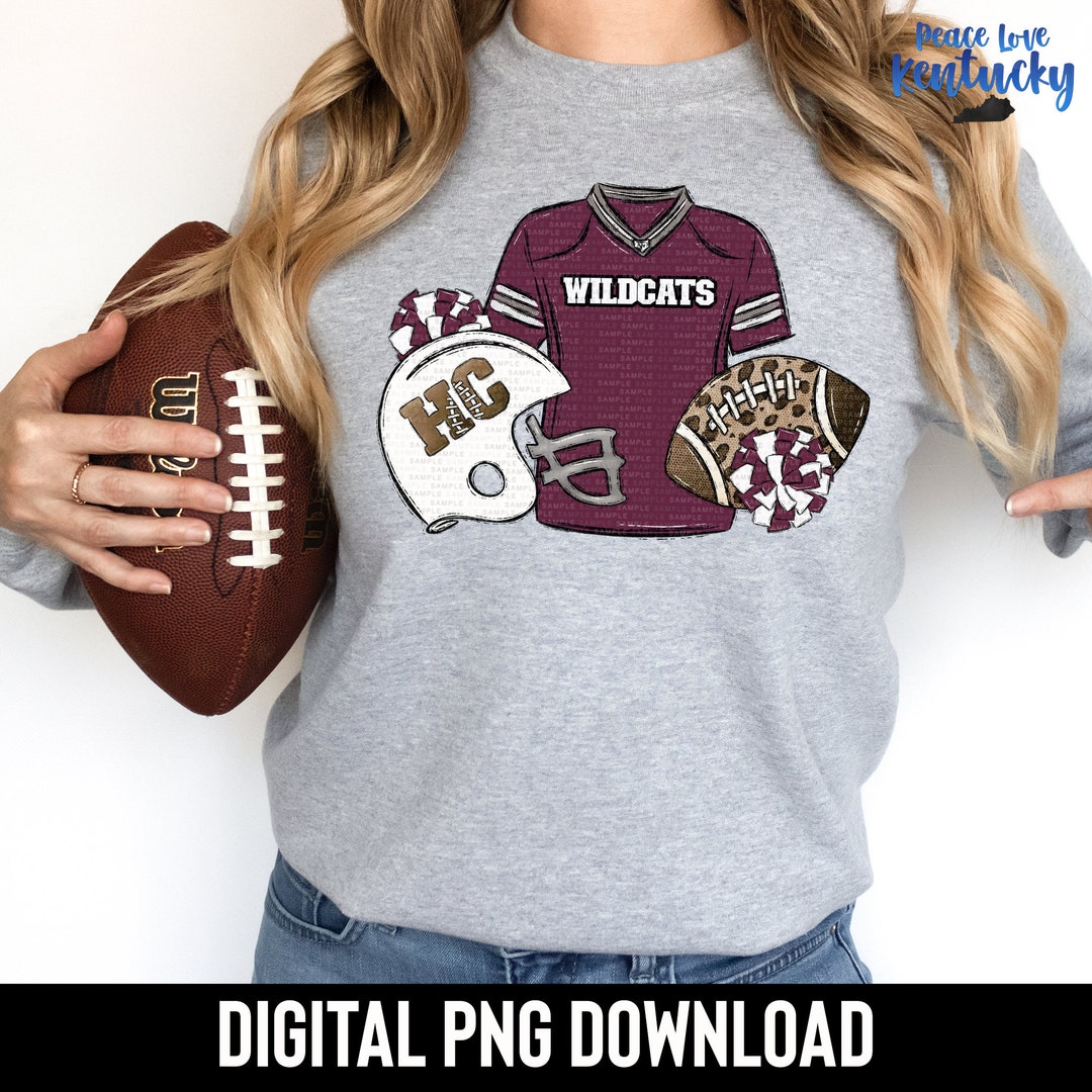 HC Wildcats Football Sports School Spirit Sublimation - Etsy