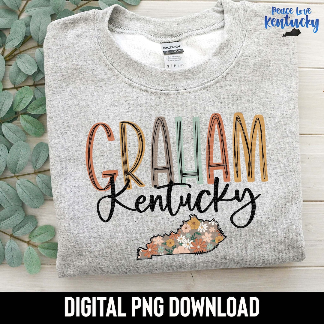Graham KY Kentucky Floral Sublimation PNG Design Digital - Etsy