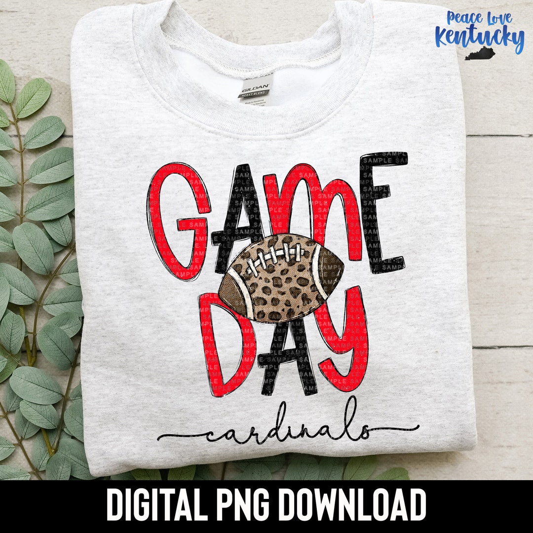 Game Day Cardinals School Spirit Leopard Football PNG - Etsy