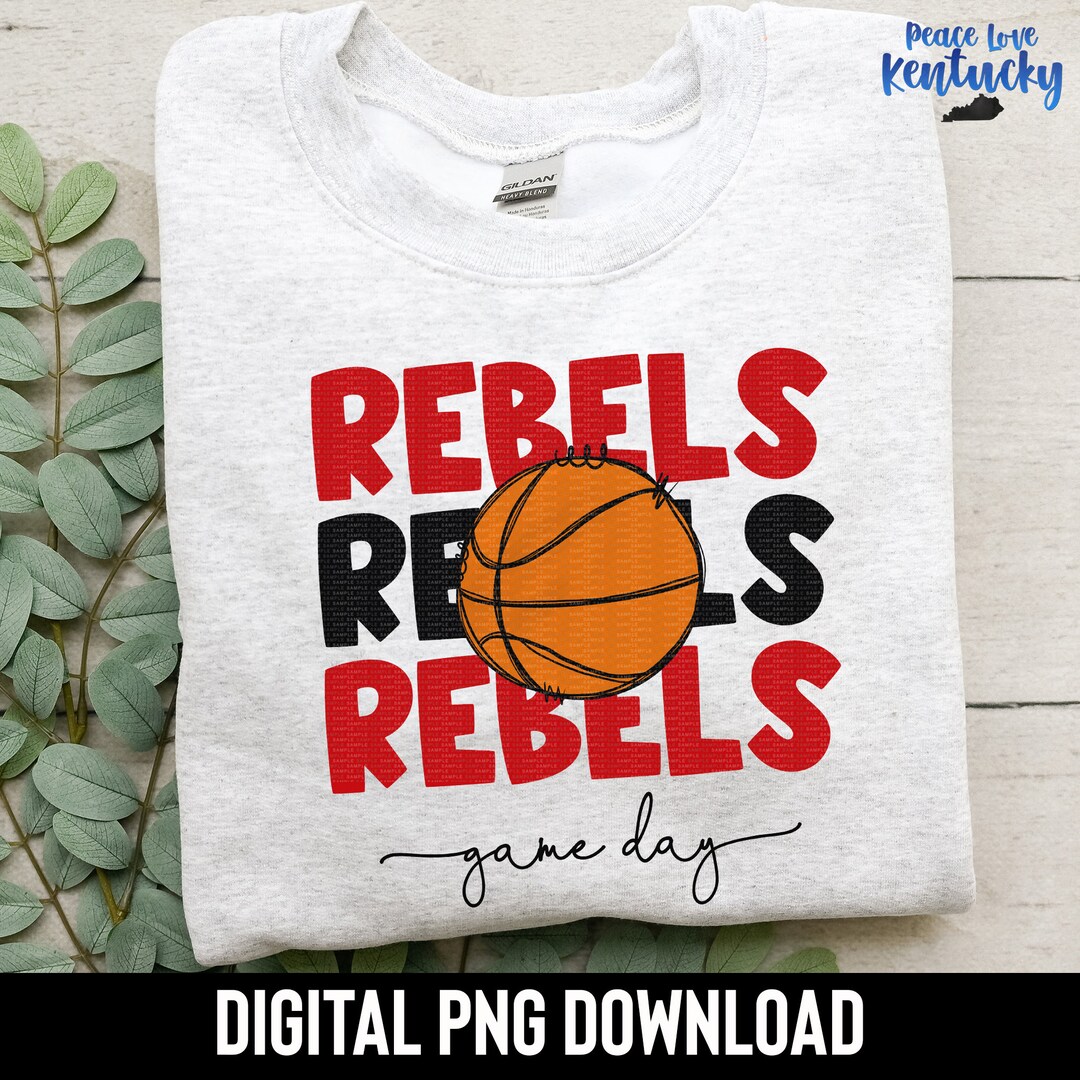 Rebels, Game Day, School Spirit, Basketball, Sports, Red PNG ...
