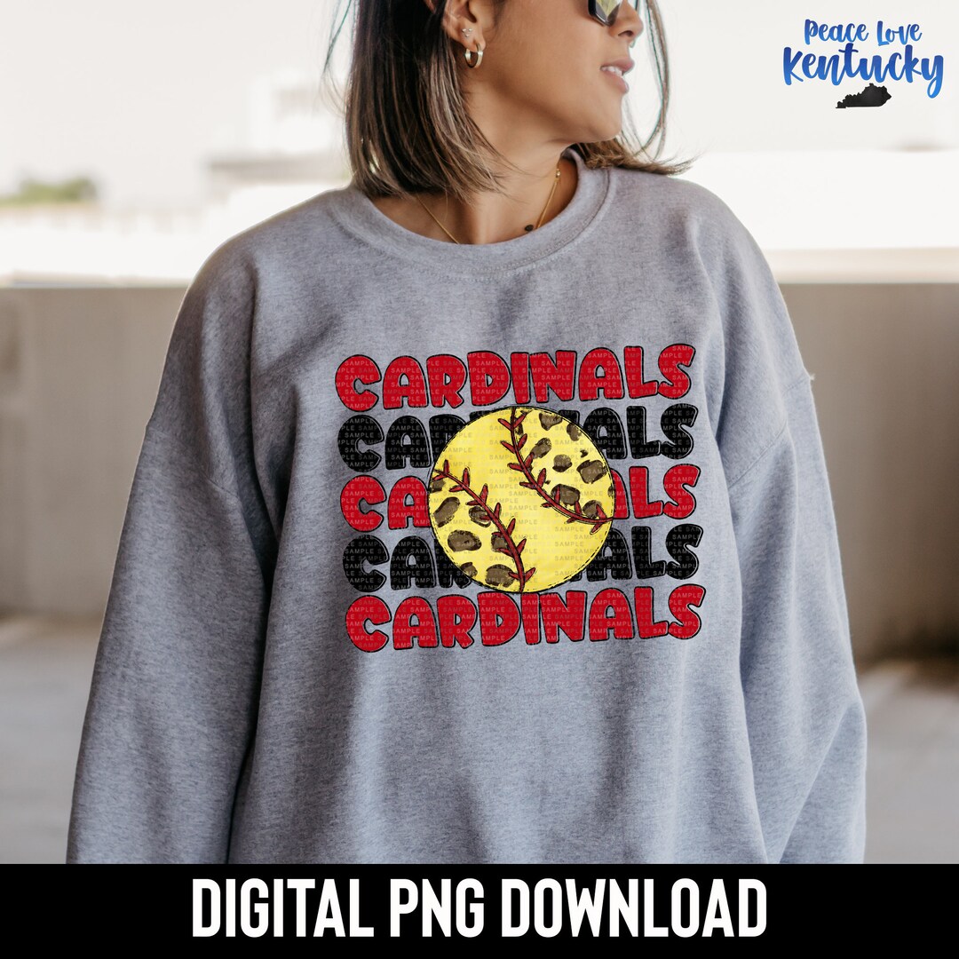 Cardinals Red and Black Softball Game Day School Spirit - Etsy