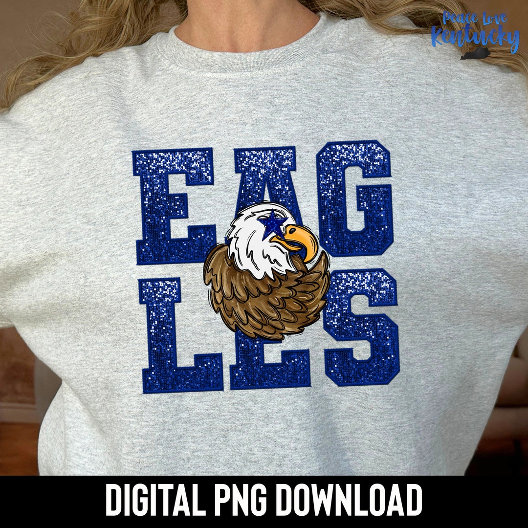 Eagles Sequin Bling Glitter Mascot Game Day Football - Etsy