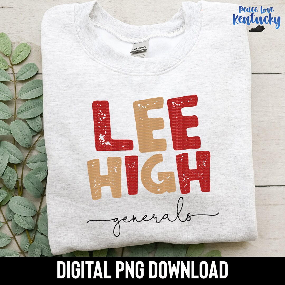 Lee High Generals, Virginia, School Spirit, Game Day PNG Design Digital ...
