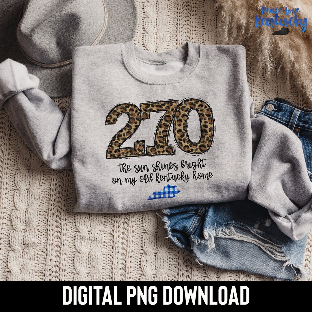 Kentucky, KY, 270, Area Code, Leopard PNG Sublimation Design Digital ...