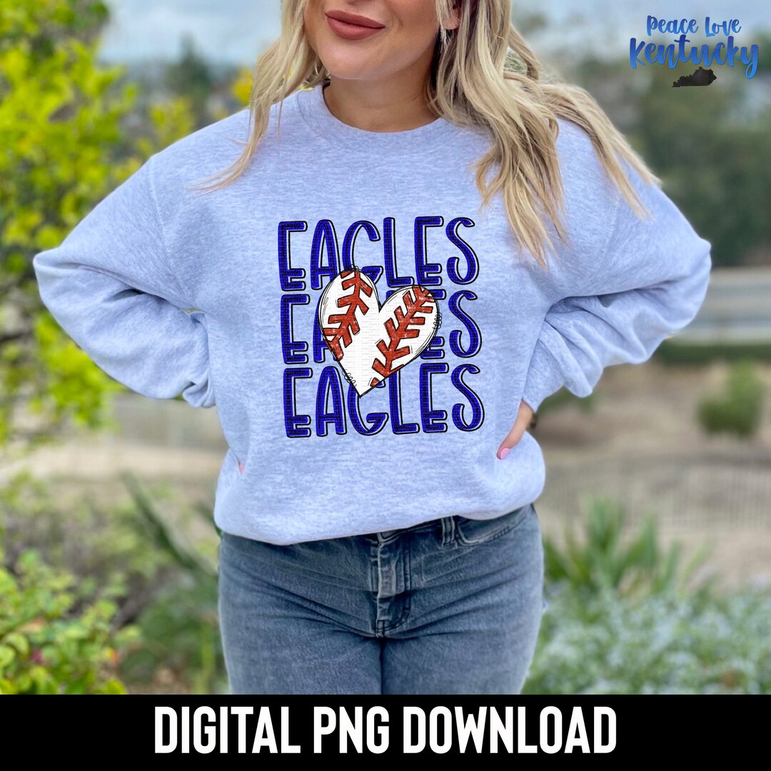 Eagles, Baseball, Game Day, School Spirit, Blue, Scribble Letters, Doodle Letters, Heart PNG ...