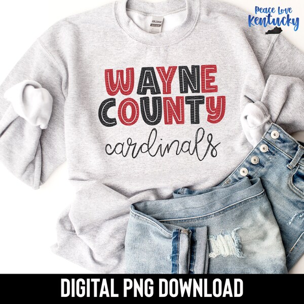 Wayne County Cardinals Png - Etsy
