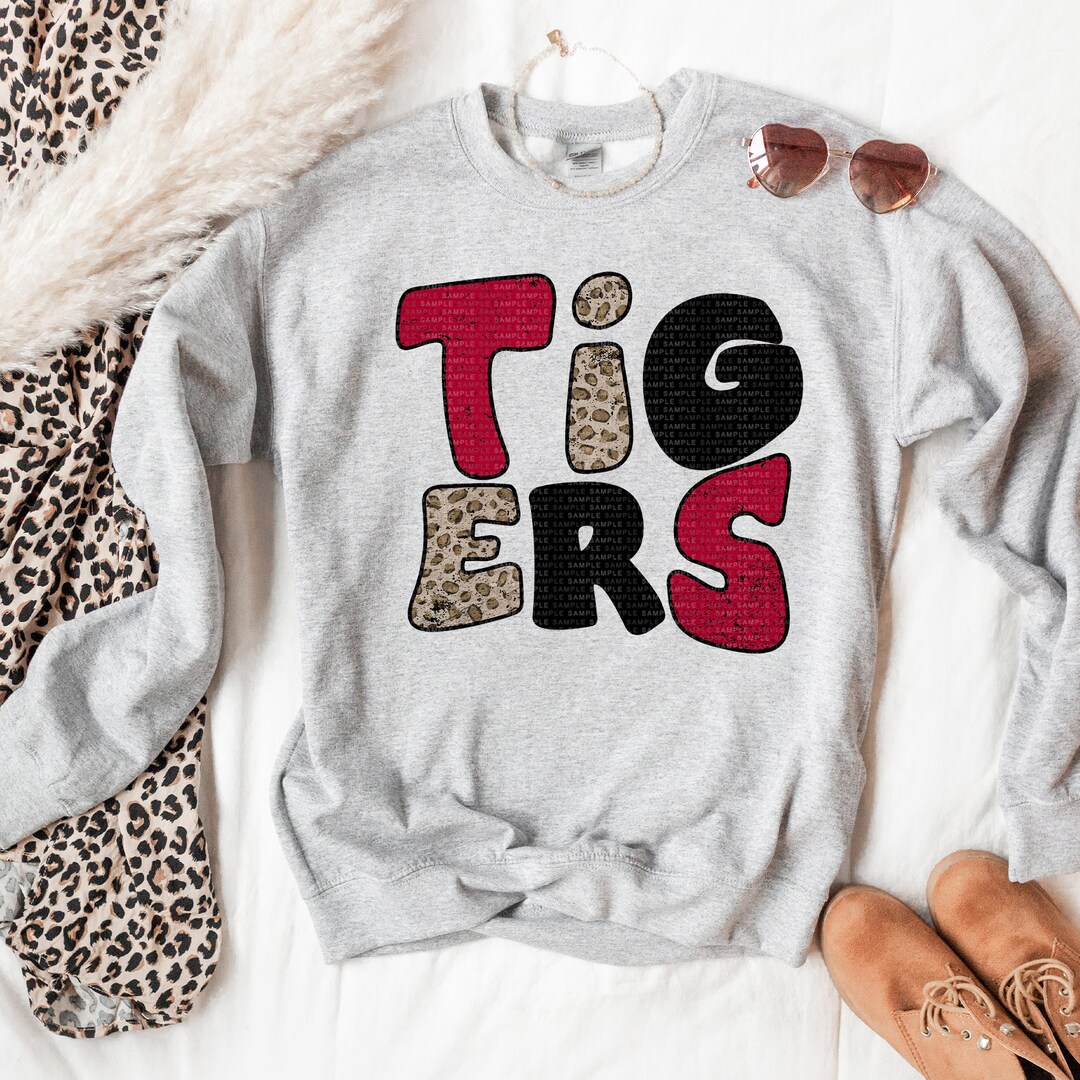 Tigers, Game Day, School Spirit, Red and Black PNG Design Digital ...