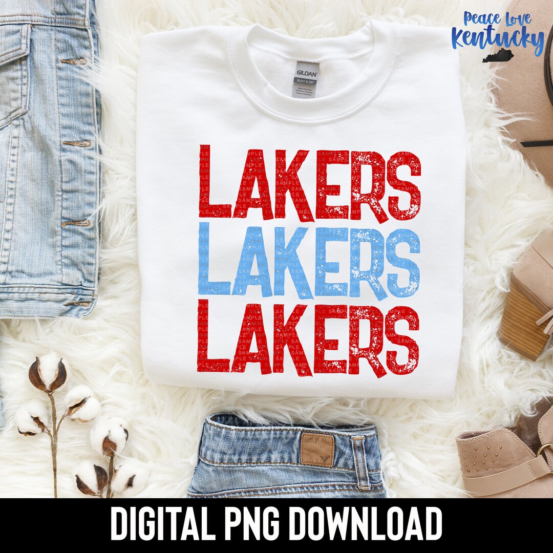 Lakers, Red and Blue, School Spirit PNG Design Digital Download ...