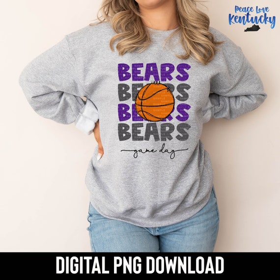 Bears Basketball School Spirit PNG Design Digital - Etsy