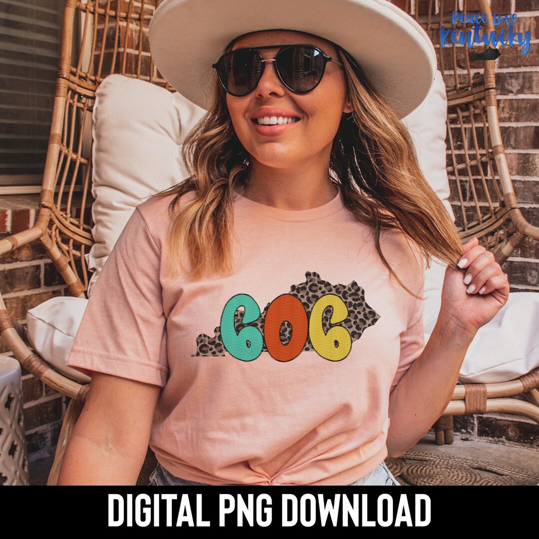 Kentucky KY 606 Area Code Leopard Retro PNG Sublimation - Etsy