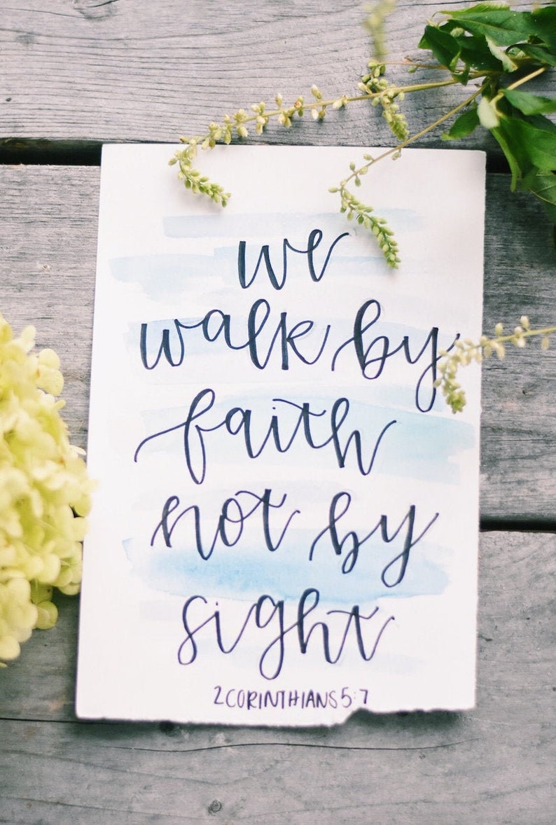 Bible Verse Calligraphy Card - Etsy
