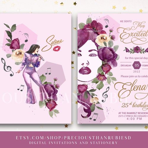 Selena Quintanilla Invitation Como La Flor Invitation | Etsy