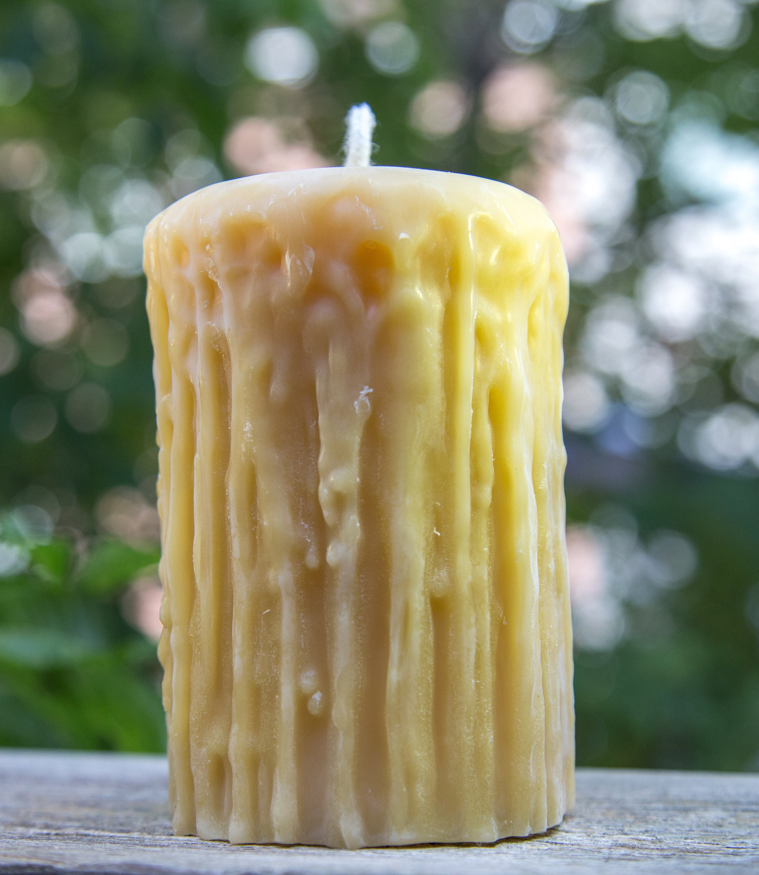 Beeswax Large Rustic Candle - Etsy