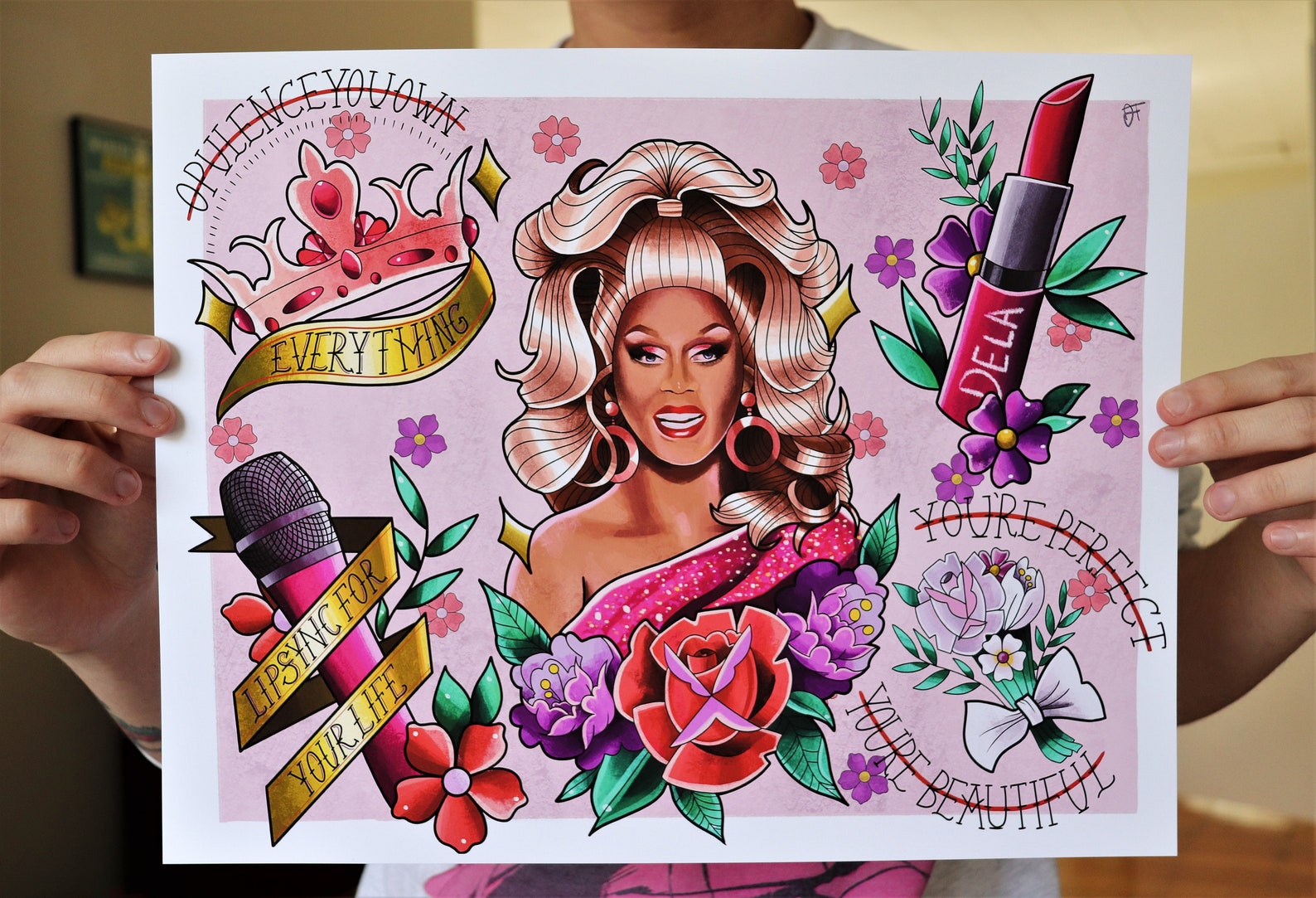 Rupaul Drag Race Flash Art Print | Etsy