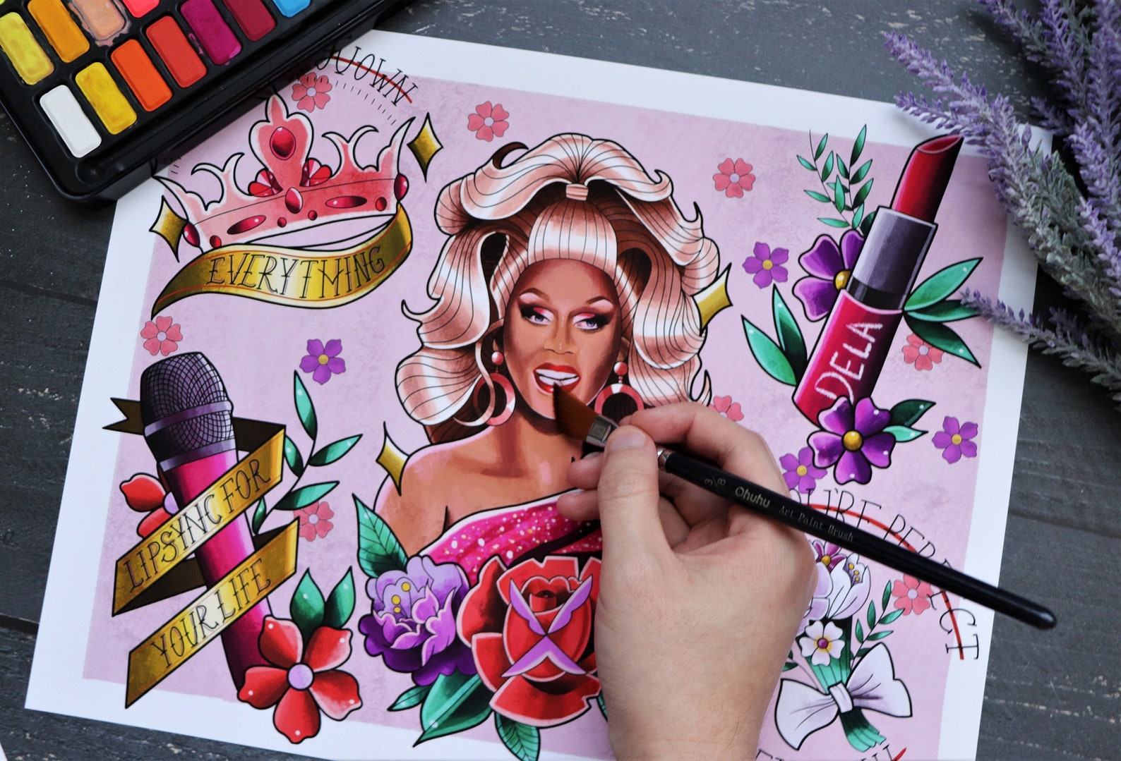 Rupaul Drag Race Flash Art Print | Etsy