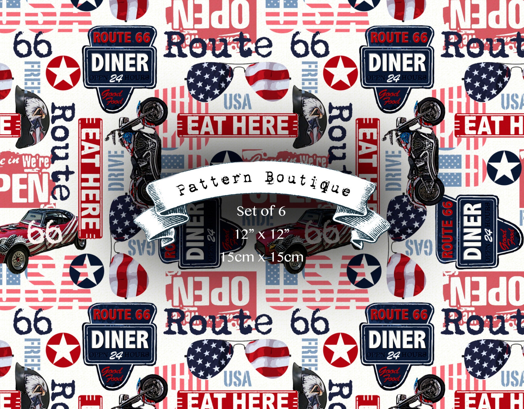 Printable Patriotic USA Digital Paper Pack – Scrapbook and Travel ...