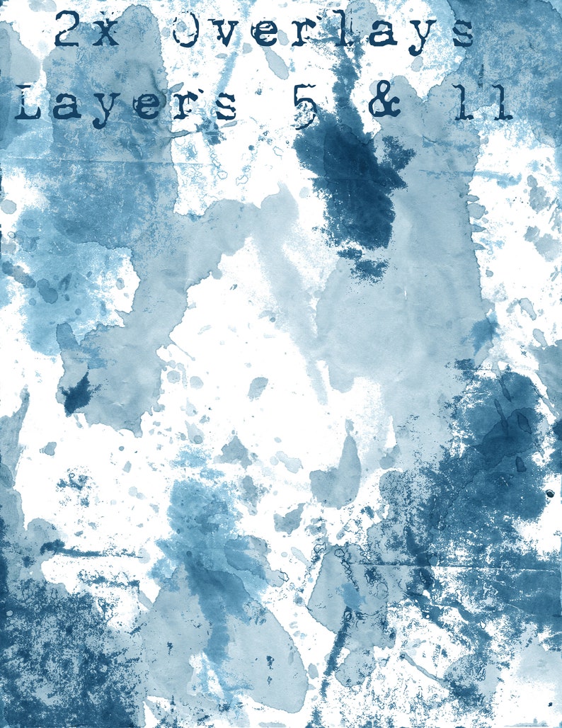 Watercolor Paper Overlays Digital Background Textures 8.5x11 ...