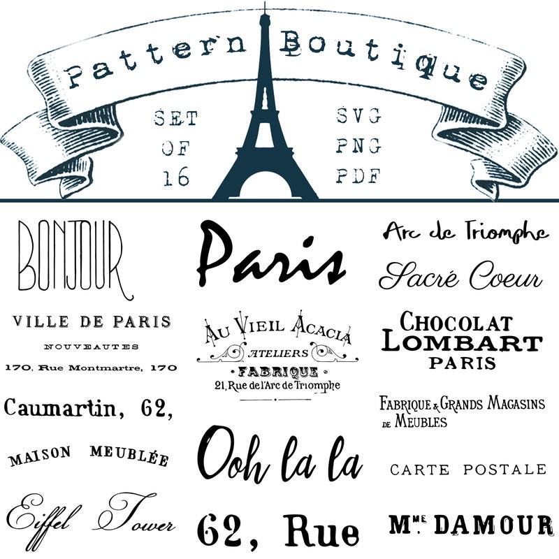 Paris Script - Etsy