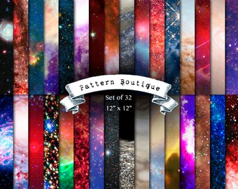 Outer Space 1 Digital Scrapbook Paper Pack With Instant - Etsy