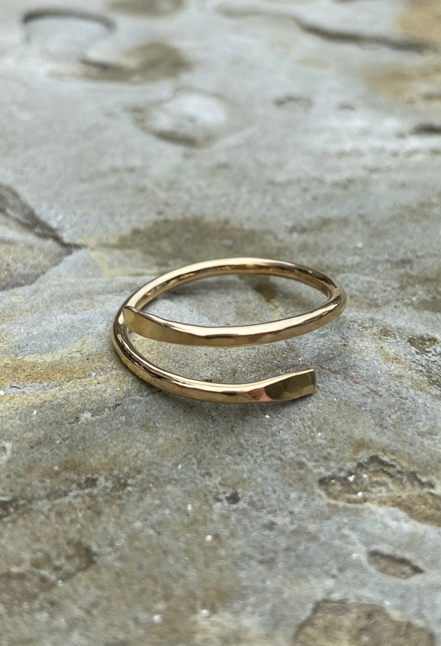 Gold Filled Bypass Ring/dainty Wrap Ring/bypass Ring/thumb - Etsy