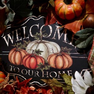 Premium Handmade Wreath With a "welcome to Our Home" Wood Sign ...