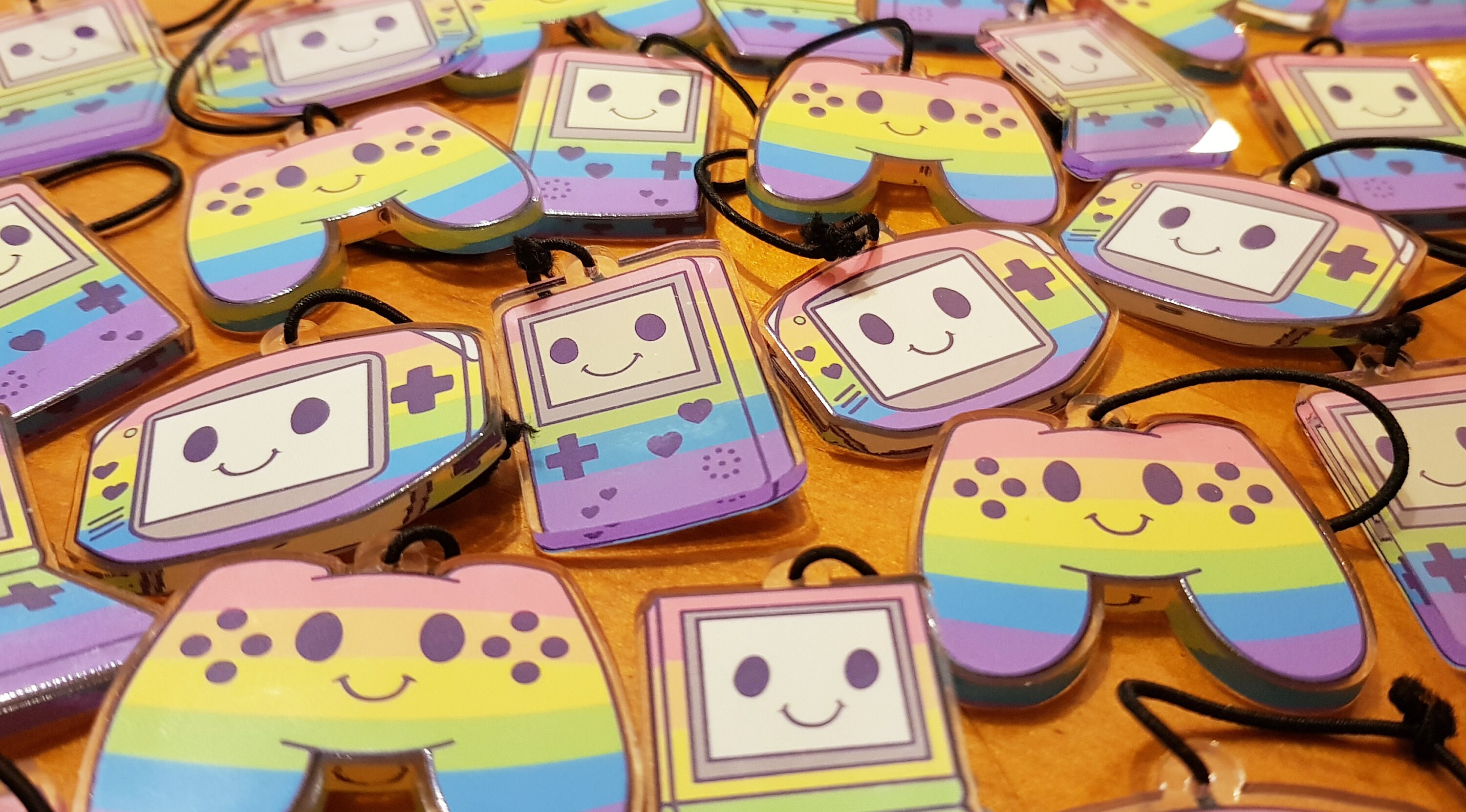 Kawaii - Rainbow - Designer - Gamer - Acrylic - Charms - Accessories ...