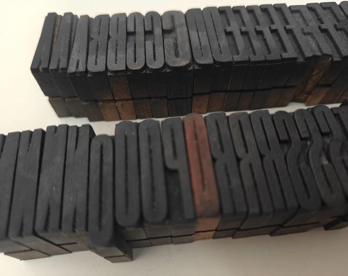 Letterpress Printing Blocks, 72 PT / 6 Line Wooden Fount (condensed ...