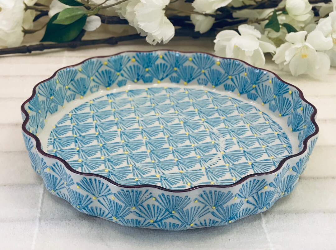 Quiche Dish, Round Cake Dish, 22 X 4 Cm, Hand-stamped, Ovenproof ...
