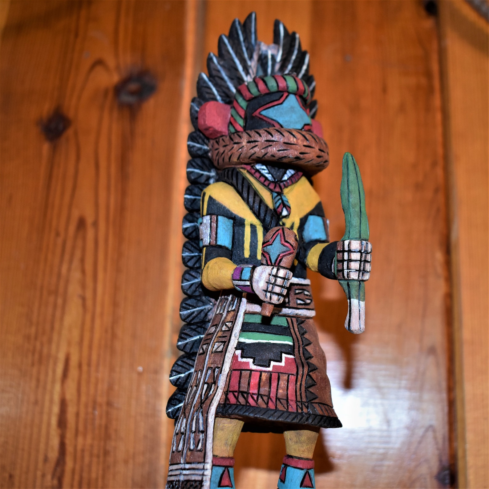 Museum Quality Traditional Hopi Chasing Star (nangasohh) Kachina/made ...