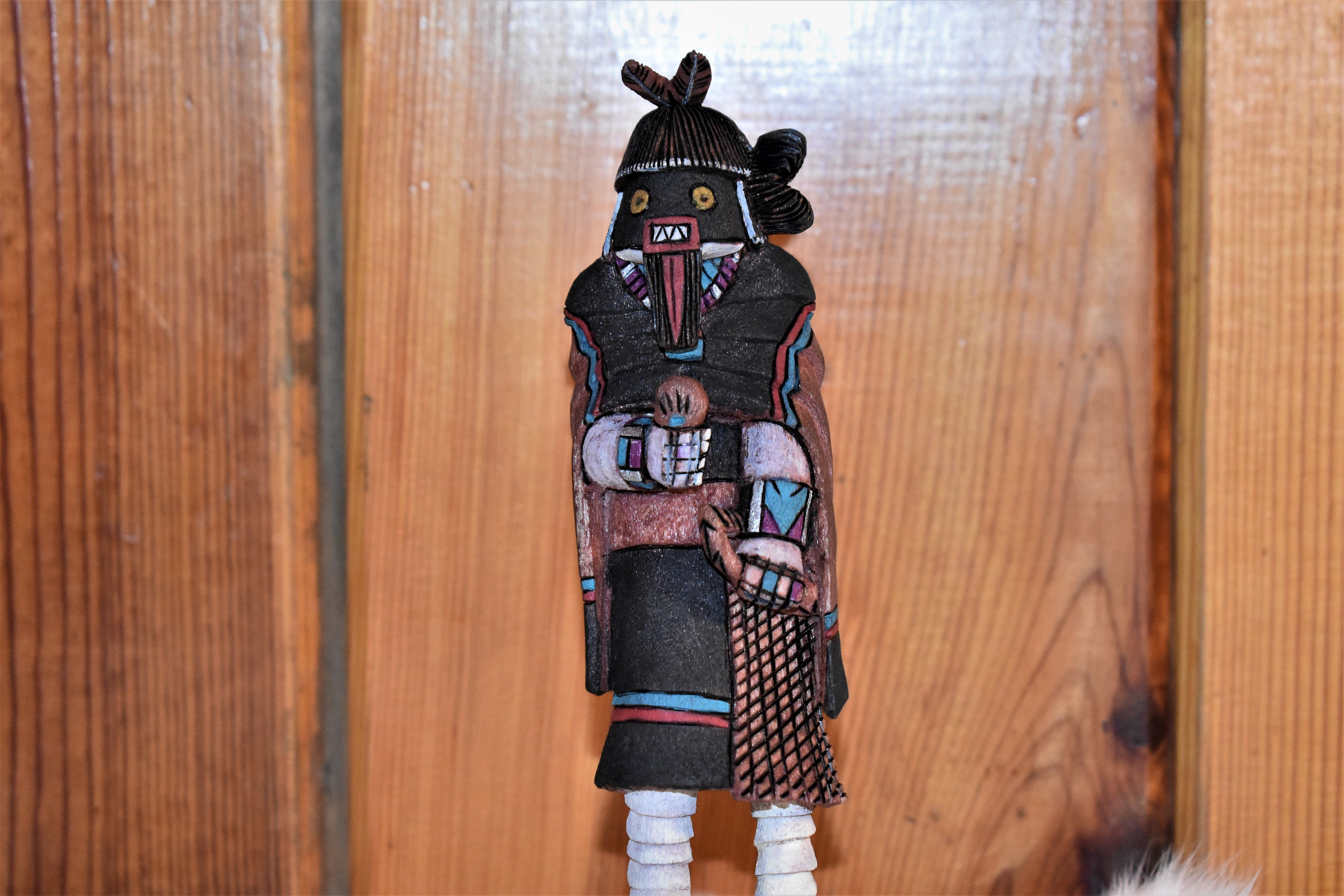 Traditional Hopi Warrior Maiden (ogre Woman) Katsina Carving/made by ...