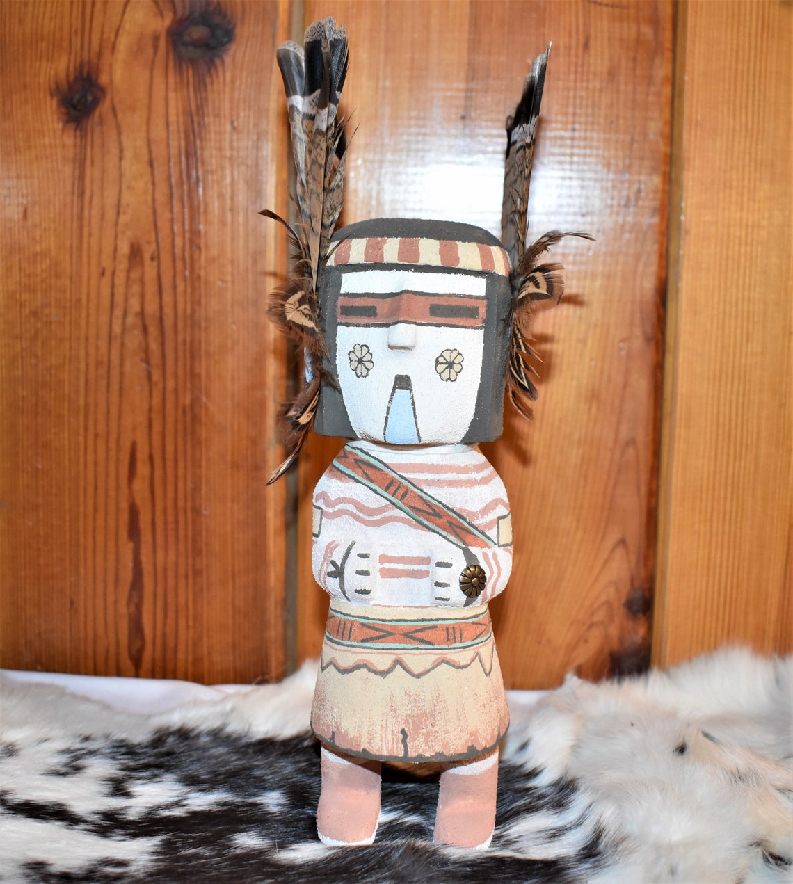 Traditional Hopi Wall Hanging Comanche Katsina/made by Chester ...
