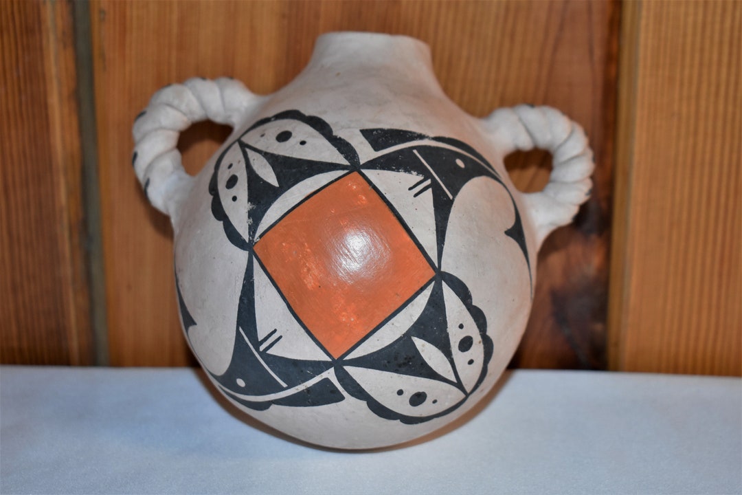 Vintage Traditional Acoma Canteen/unsigned/hand Coiled - Etsy