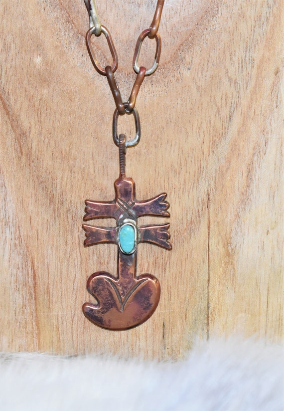 Handmade Recycled Copper Laguna Turquoise Necklace/made by - Etsy