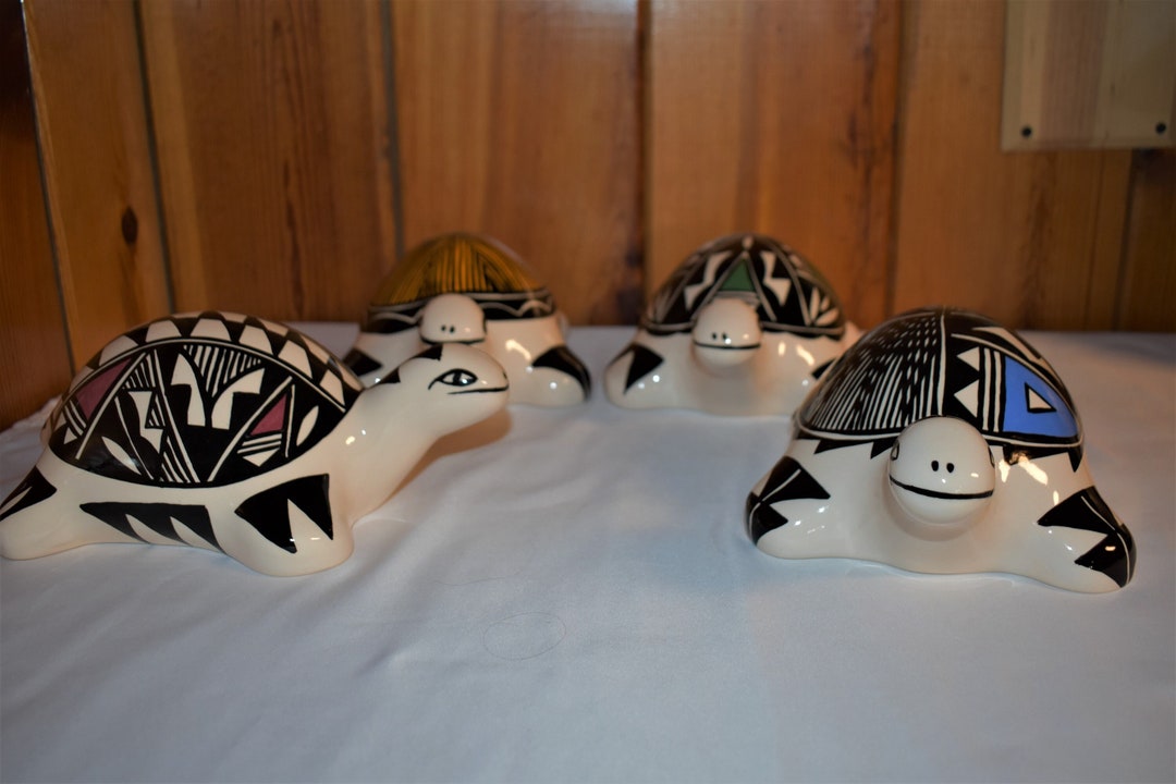 Glazed Ceramic Acoma Turtles/made by Linda Concho - Etsy