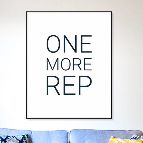 ONE MORE REP Floating Quote Workout Gym Decor Exercise - Etsy