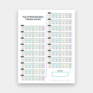 Printable Marathon Training Schedule Program for Beginner and ...