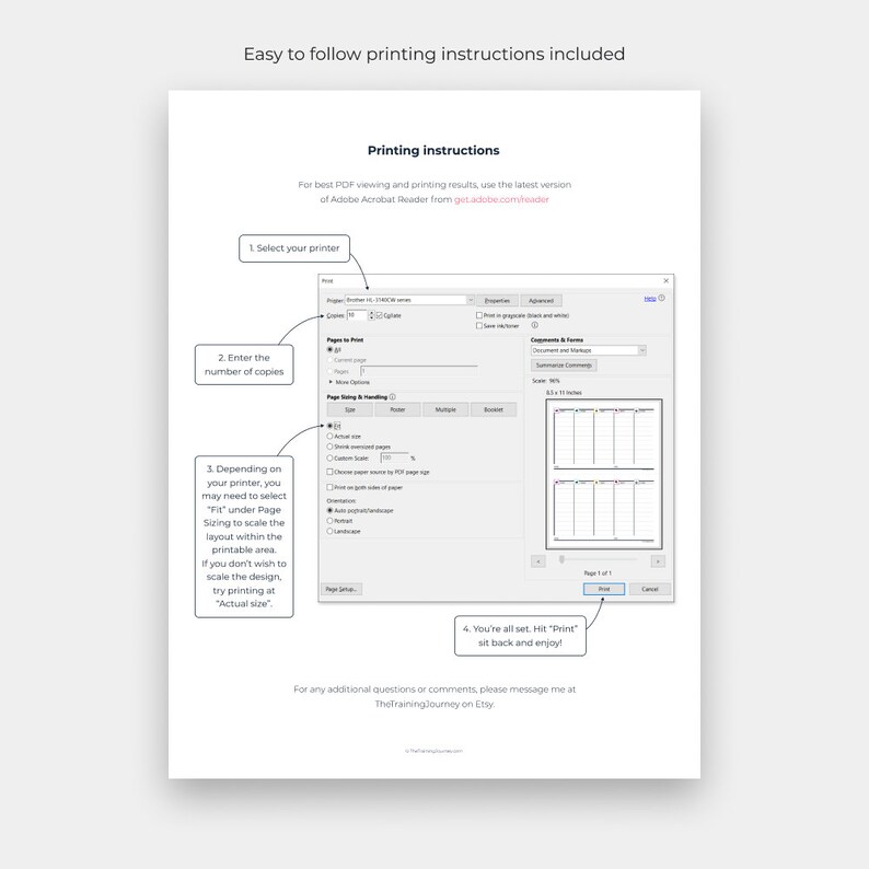 Simple Body Measurement Progress and Goal Tracker Daily | Etsy