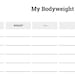 Personal Bodyweight Log With Clean and Simple Lined Layout, Weight Loss ...