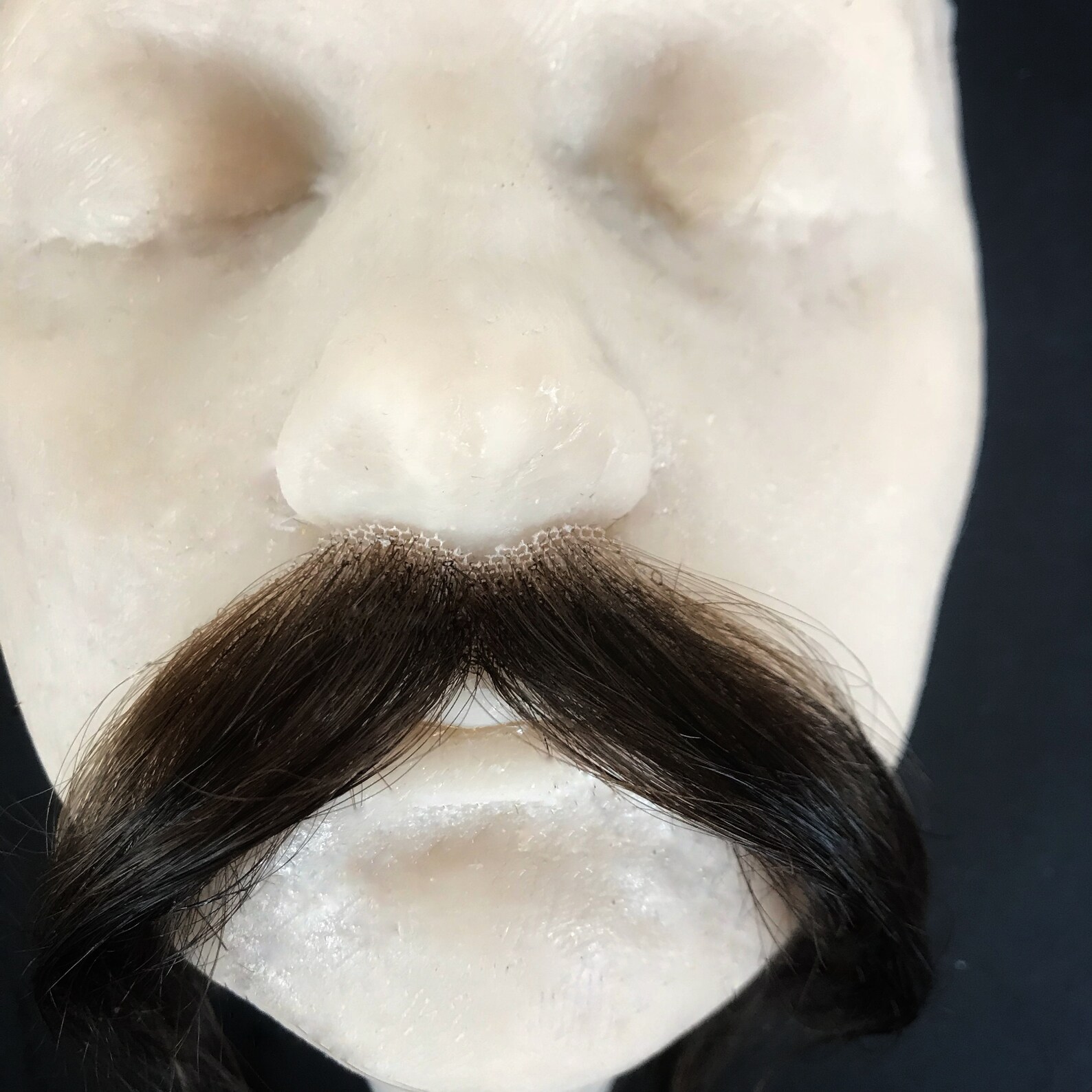 Realistic long false mustache on lace | Etsy